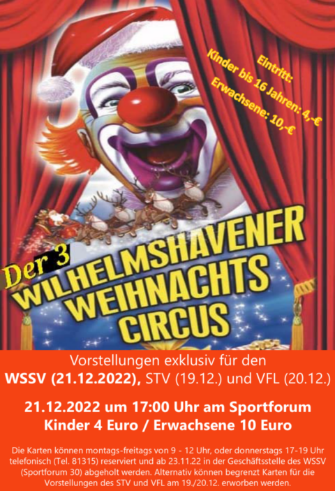 Weihnachtszirkus 2022 - Wilhelmshavener Schwimm- und Sportverein e. V.